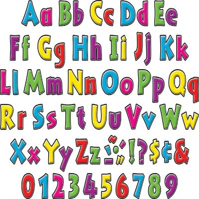 Barker Creek Neon 2" & 4" Letter Pop-Outs Set, 931/Set | Oriental Trading