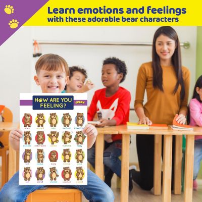 Bear Emotions and Feeling Wall Poster, Laminated 18 x 24 | Oriental Trading