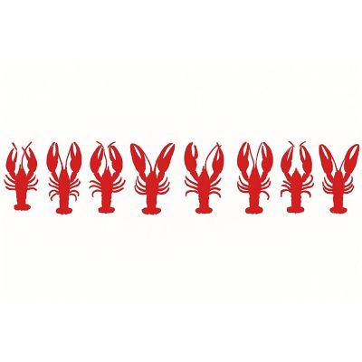 Beistle - 10¾" x 4' 6" - Red - Crawfish Streamer Red Plastic Decorative ...