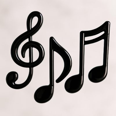 Beistle - 4¼"-5½" - Black - Molded Plastic Musical Notes! | Oriental ...