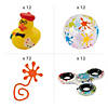 Bulk 108 Pc. Bright Paint Splatter Toy Assortment