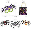Bulk Halloween Spooky Spiders Craft Kit Assortment - Makes 72