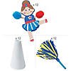 Cheerful Cheerleader Craft Kit Assortment - Makes 36