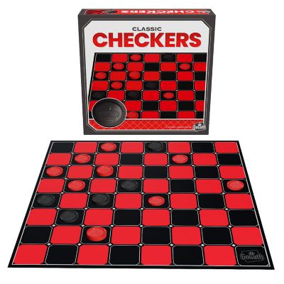 Classic Games - Checkers - 2 Player Strategy Game Includes Solid ...