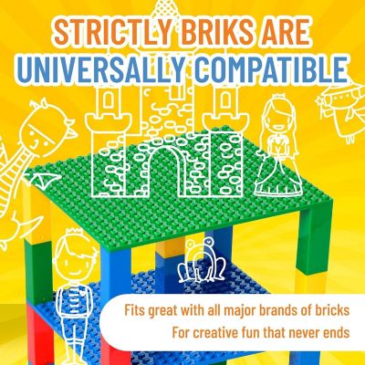 Classic Stackable Baseplates, Building Bricks, Red, Green, Blue ...