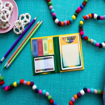 Crayola Crayons Sticky Note and Tab Box Set | Oriental Trading