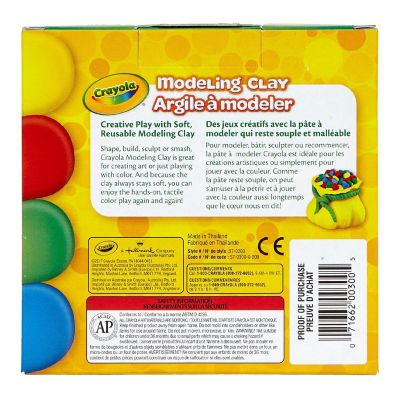 Crayola Modeling Clay 4oz 4/Pkg-Red, Blue, Green & Yellow | Oriental ...