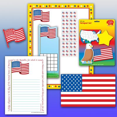 Creative Shapes Etc. - Mini Notepad Set - Patriotic | Oriental Trading