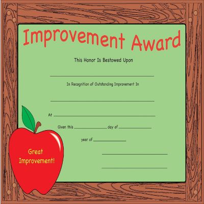 Creative Shapes Etc. - Recognition Certificate - Improvement Award ...