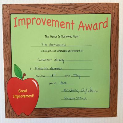 Creative Shapes Etc. - Recognition Certificate - Improvement Award ...