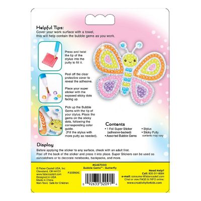 Creativity for Kids Bubble Gems(TM) Super Sticker Kit-Butterfly ...