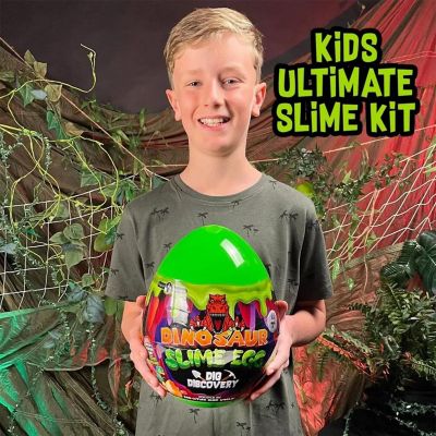 Dinosaur Egg Slime Discovery, Dino Eggs Dig Kit with 6 Premade Dino Dig ...