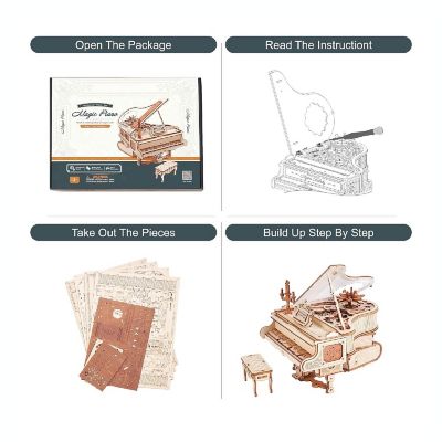 DIY 3D Music Box Puzzle Magic Piano 223pcs | Oriental Trading