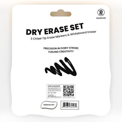 E-Clips USA Dry Erase Marker Set - Low Odor, Non-Toxic, Set Of 3 ...