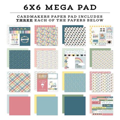 Echo Park Double-Sided Mega Paper Pad 6"X6" 48/Pkg-New Day | Oriental Trading
