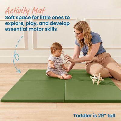 ECR4Kids SoftZone Play Patch Activity Mat Squares, Hunter Green, 4-Pack ...