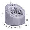 Factory Direct Partners Cali Seashell Bean Bag - Gray