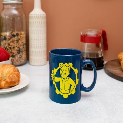 Fallout 76 Vault Boy Thumbs Up Ceramic Mug Holds 16 Ounces