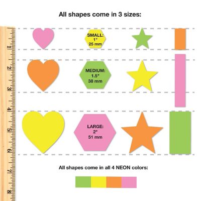 FreshCut Crafts Neon Basic Shape 2 Cutouts | Oriental Trading