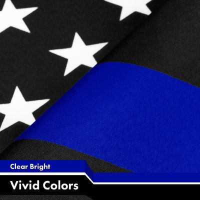 G128 3X5Ft Thin Blue 4 Corner Grommets 150D Polyester Flag | Oriental ...