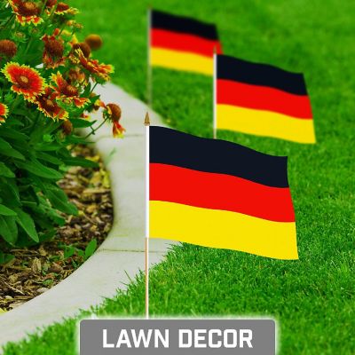 G128 8x12IN 12PK Germany Printed 150D Polyester Handheld Stick Flag ...