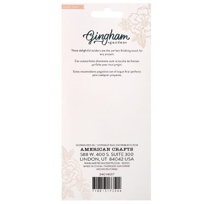 Gingham Garden Puffy Stickers-94 Pieces