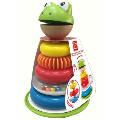 Hape: Mr. Frog Stacking Rings - 5 Stacker Rings On A Wobbling Base, 1 ...