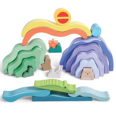 Hape: Nature Scene Stacking Blocks - Wooden Nesting Toy, 2+ | Oriental ...