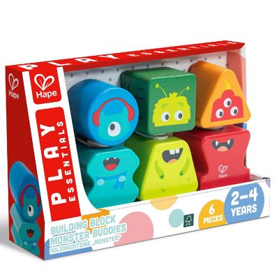 Hape Play Essentials: Monster Building Block - Buddies | Oriental Trading