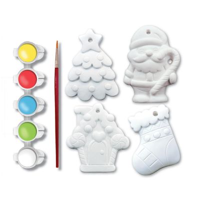 Holiday Ornaments - 4-Pack Plaster Paint Kit | Oriental Trading