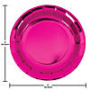 Hot Pink Foil Dinner Plates, 24 ct