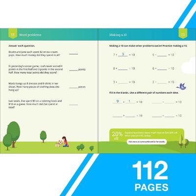 IXL Addition 2nd Grade Math Workbook, Second Grade Math Workbook Covering Math Facts, Adding 2 ...