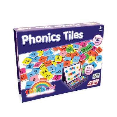 Junior Learning Rainbow Phonics Tiles with Built-in Magnetic Board ...