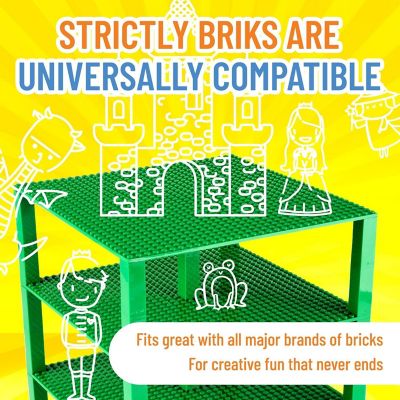 Large Classic Stackable Baseplates, Building Bricks For Towers, Green ...