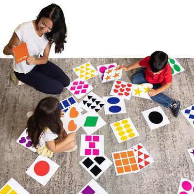 Learn Shapes, Colors and Counting Memory Matching Cards Floor Game ...