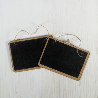 Little Birdie Hanging Mini Chalkboard Sign 2/Pkg-Rectangle Curve Edge