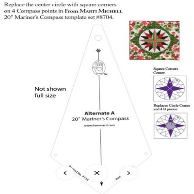 Mariners Compass 20in Template Alternate A