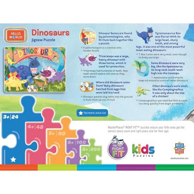 MasterPieces Hello, World! - Dinosaurs 24 Piece Jigsaw Puzzle ...