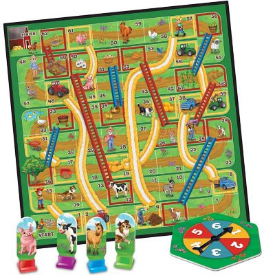 MasterPieces Old MacDonald's Farm - Slides & Ladders Board Game ...