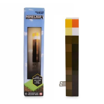 Minecraft Brown Stone Torch Plug-In Nightlight with Auto Dusk to Dawn ...