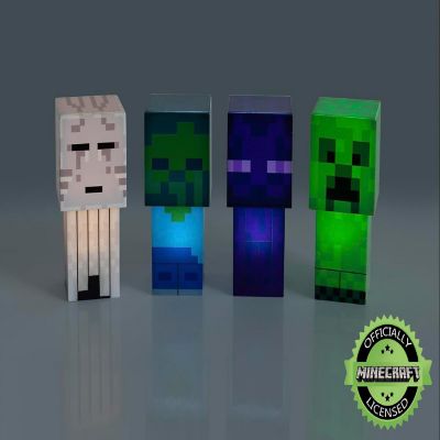 Minecraft Mini Mob 4-Piece Figure Mood Light Set Battery Operated ...