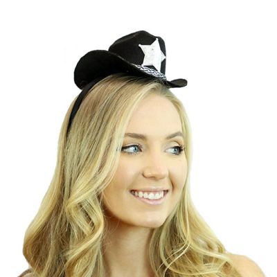 Mini Cowboy Hat Costume Headband Black | Oriental Trading