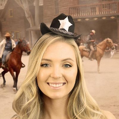 Mini Cowboy Hat Costume Headband Black | Oriental Trading