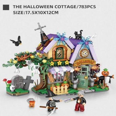 No-Name Halloween Cottage Unique Mini Micro Bricks Building Blocks ...