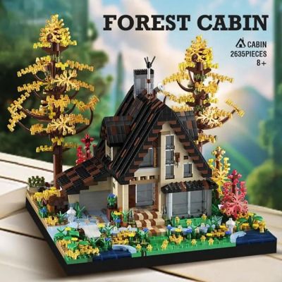 No-Name Unique Mini Micro Bricks Building Blocks Forest Cabin with ...