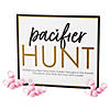 Pacifier Hunt Game Sign with Pink Pacifiers Kit - 49 Pc.