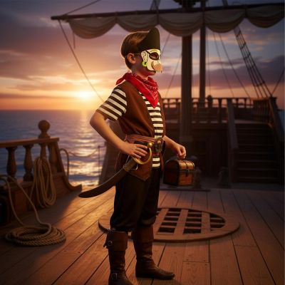 Paper Pirate Child Costume Mask | Oriental Trading