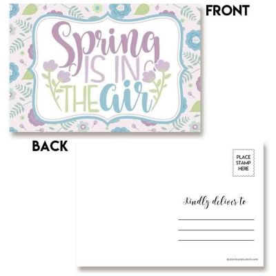 Pastel Happy Spring Postcards 20pcs. by AmandaCreation | Oriental Trading