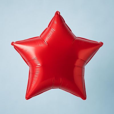 Qualatex - 9" - Red - Ruby Star Foil Balloons | Oriental Trading