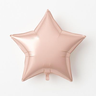 Qualatex - 9" - Rose Gold Star Foil Balloons | Oriental Trading